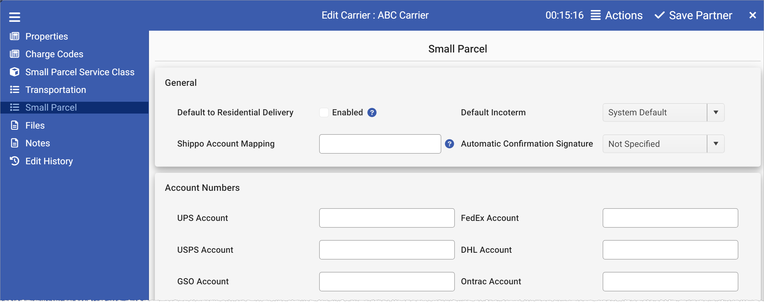 Add a Carrier – Da Vinci Unified