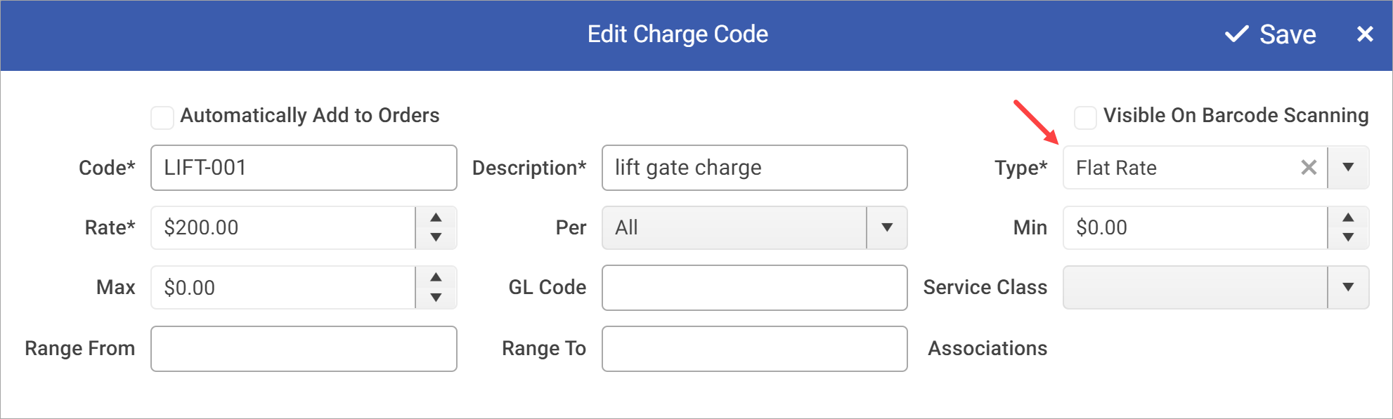 Create Carrier Charge Codes – Da Vinci Unified