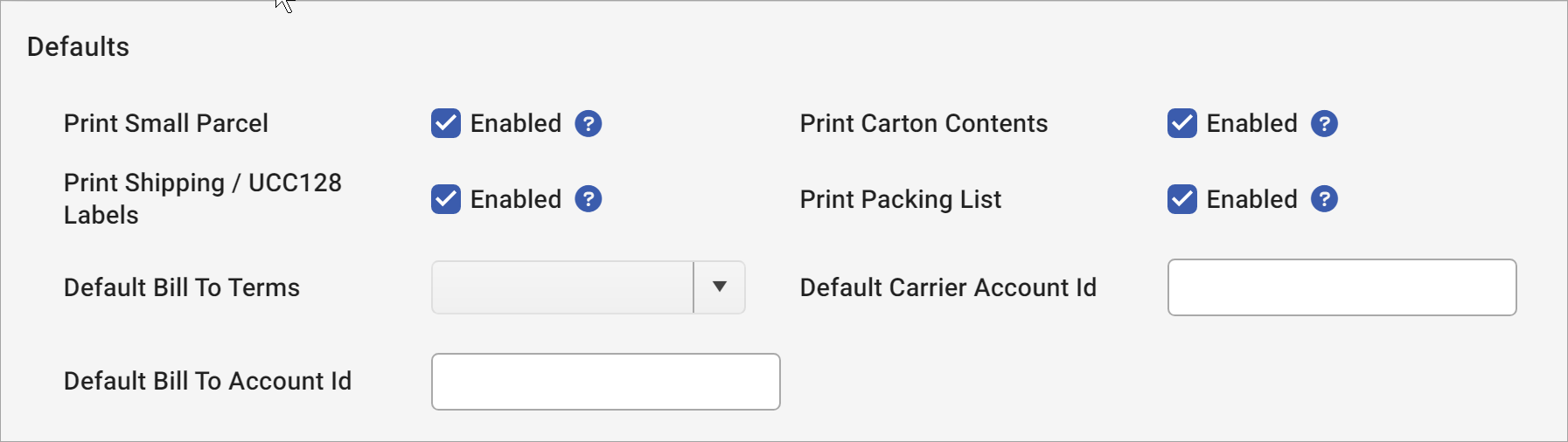Shipping (Accounts) – Da Vinci Unified