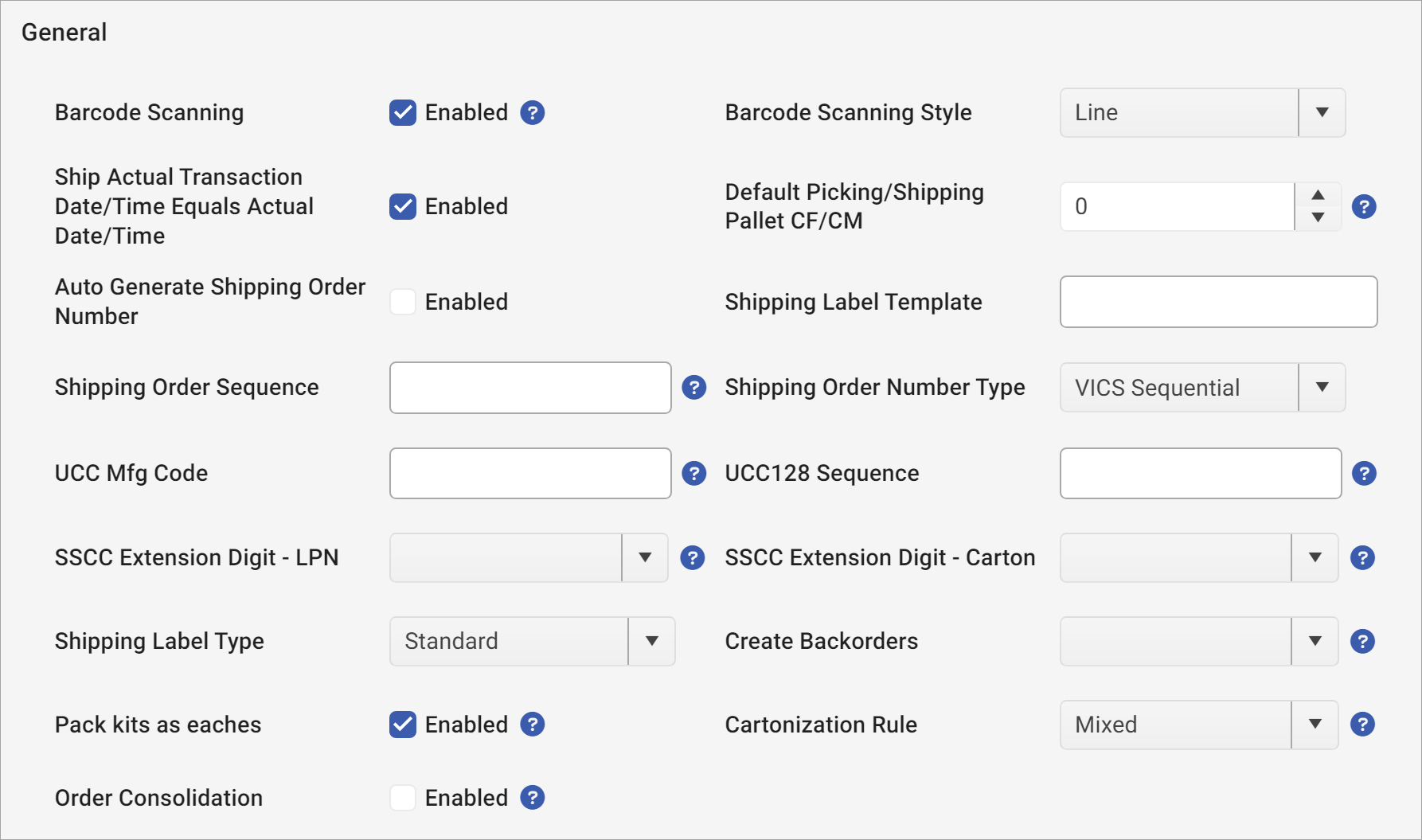 Shipping (Accounts) – Da Vinci Unified