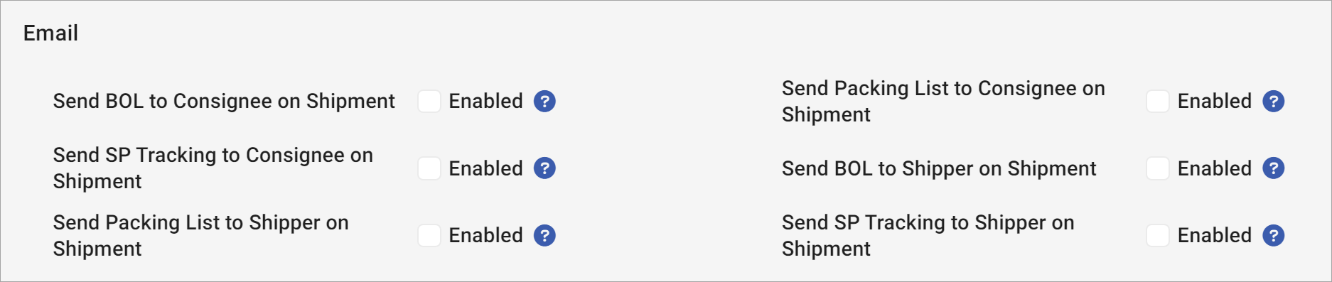 Shipping (Accounts) – Da Vinci Unified