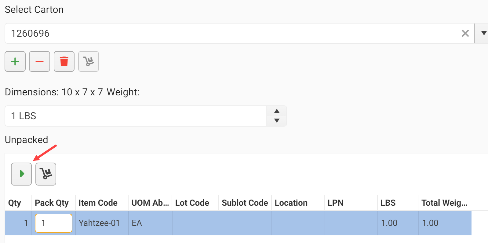 Ship a Packed Order (Packed Cartons) – Da Vinci Unified