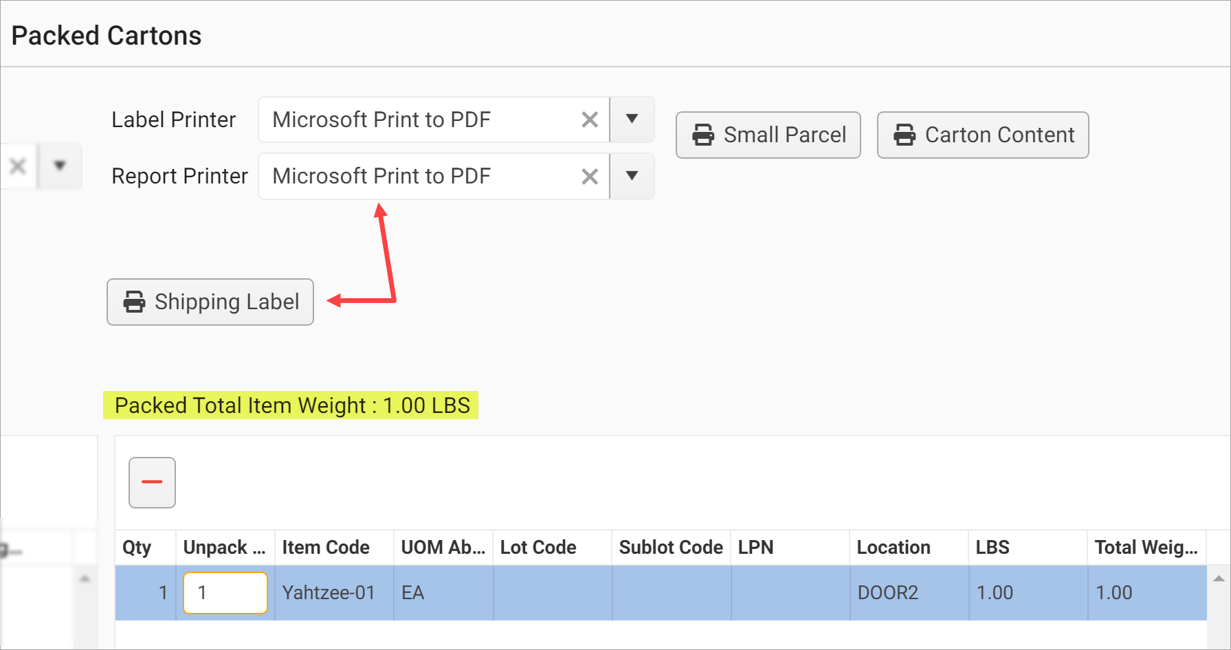 Ship a Packed Order (Packed Cartons) – Da Vinci Unified