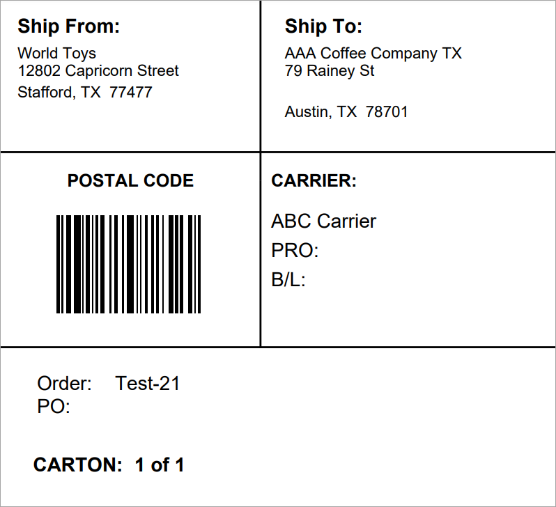 Ship a Packed Order (Packed Cartons) – Da Vinci Unified