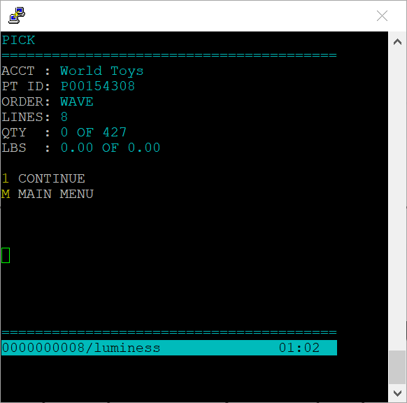 Pick a Wave Ticket (Barcode) – Da Vinci Unified