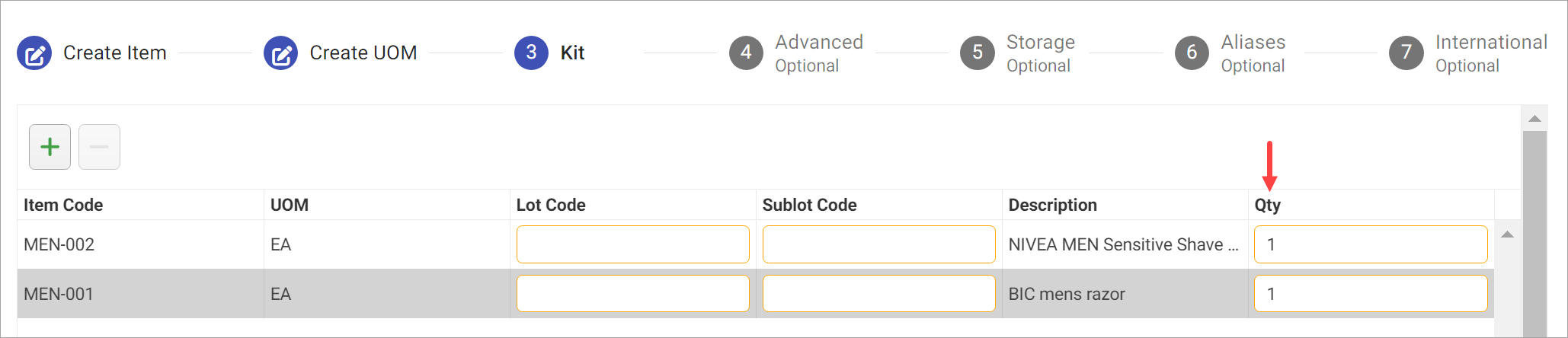 Kits / BOM Overview – Da Vinci Unified