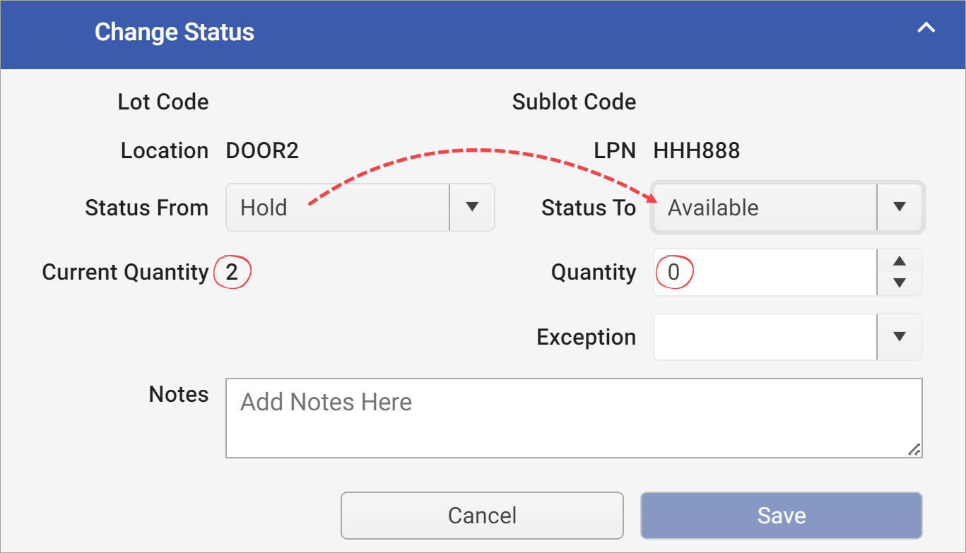 Change Kit Status (UI) – Da Vinci Unified