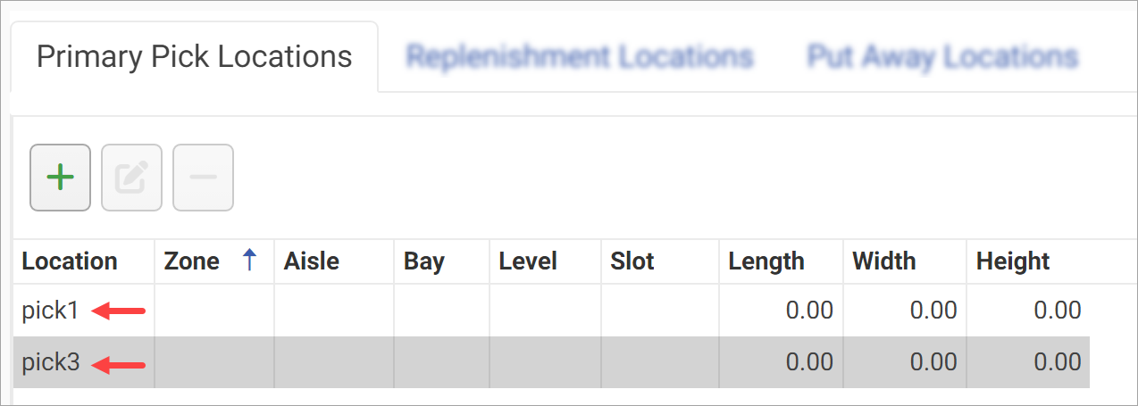 Primary Pick Location – Da Vinci Unified