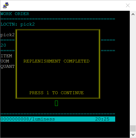 Managing a Replenishment Work Order – Da Vinci Unified