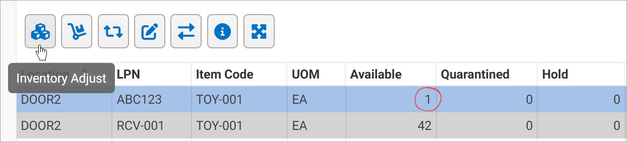 Inventory Adjust (UI) – Da Vinci Unified