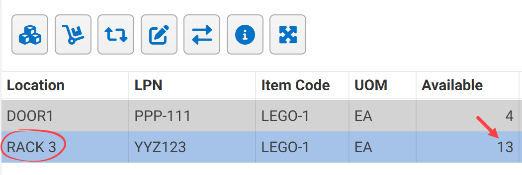 Relocate Inventory (UI) – Da Vinci Unified