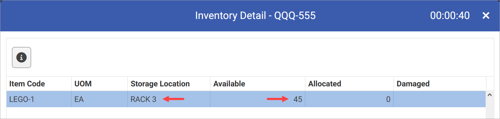 Relocate a Full LPN (Barcode) – Da Vinci Unified