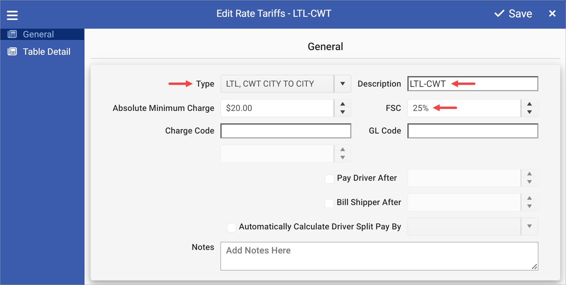 Create a CWT Rate Tariff – Da Vinci Unified