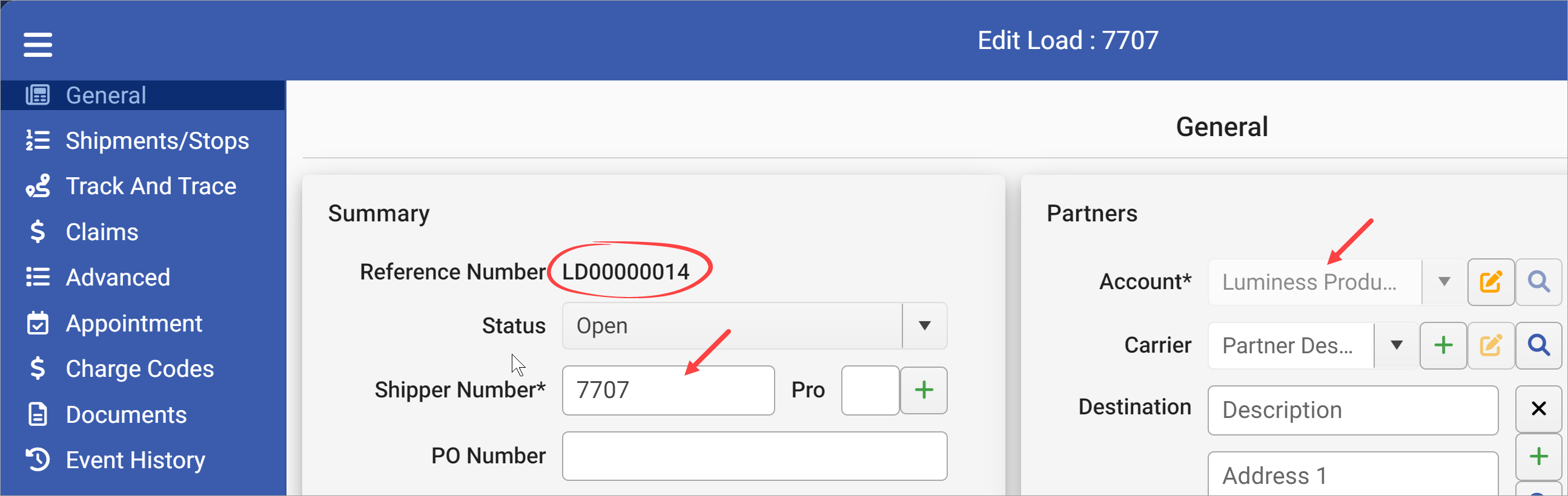 Create a Load – Da Vinci Unified