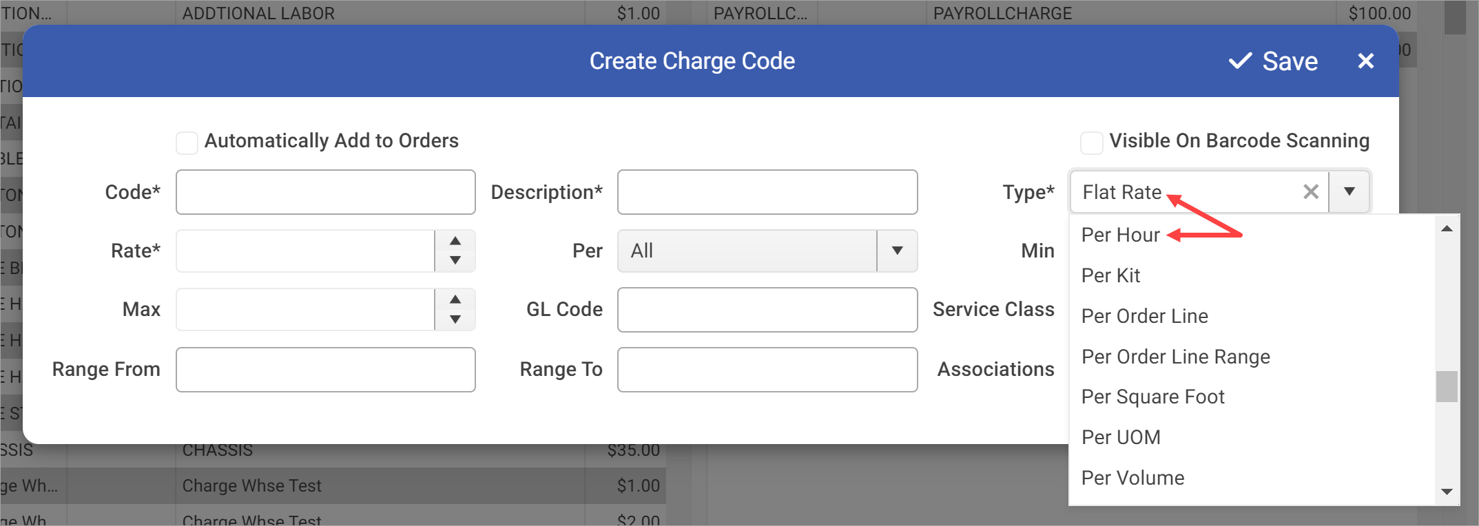 Assign TMS Account Charge Codes – Da Vinci Unified