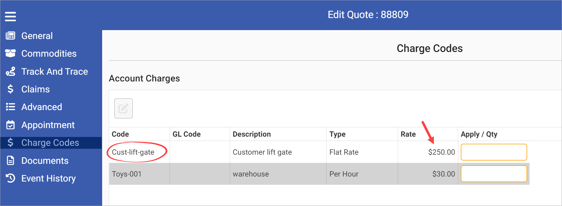 Assign TMS Account Charge Codes – Da Vinci Unified